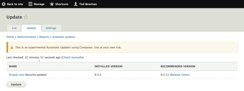 Hands On With Drupal 10 Automatic Updates